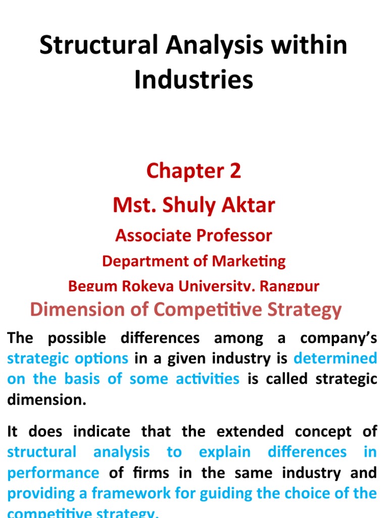 Dimension of Competitive Strategy 2 | PDF