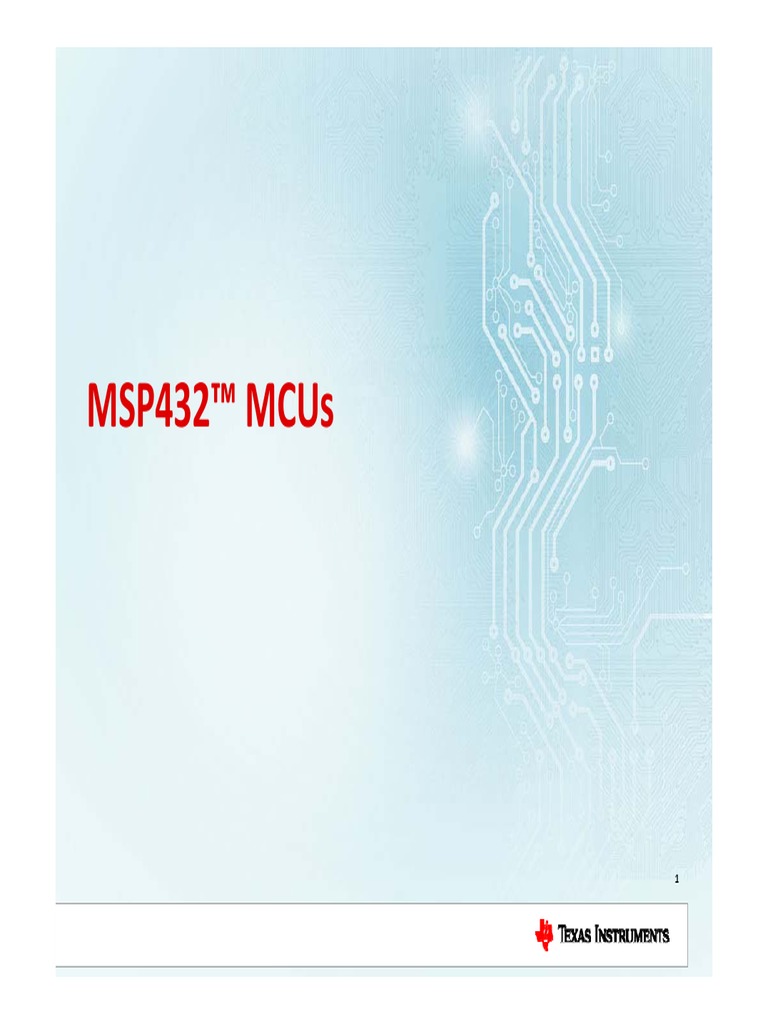 MSP432™ MCUs | PDF | Microcontroller | Embedded System