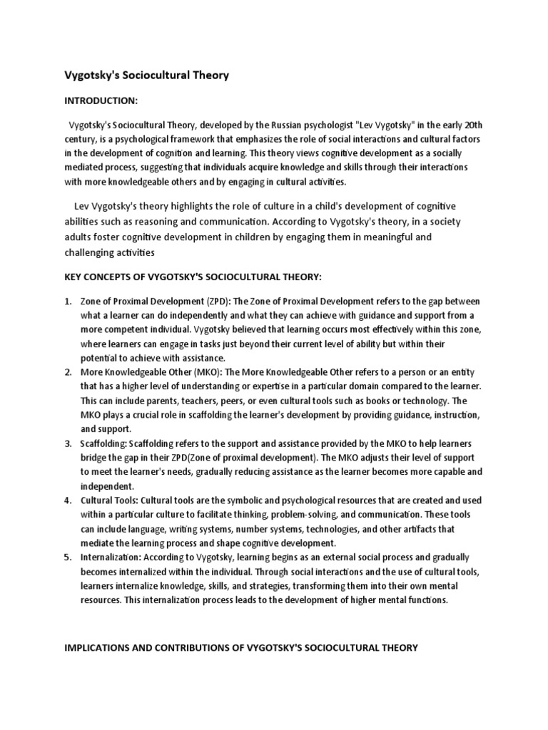 Vygotsky's Soci-WPS Office | PDF | Learning | Behavior Modification