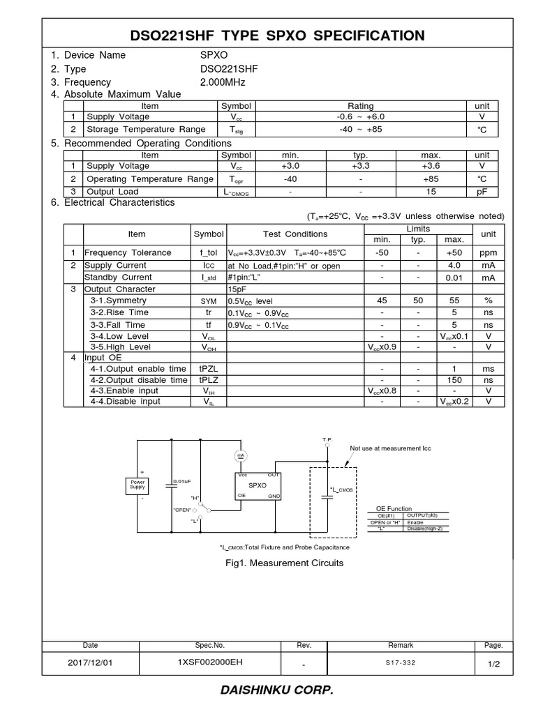 DSO221SHF 2MHz | PDF | Electronic Circuits | Physical Quantities