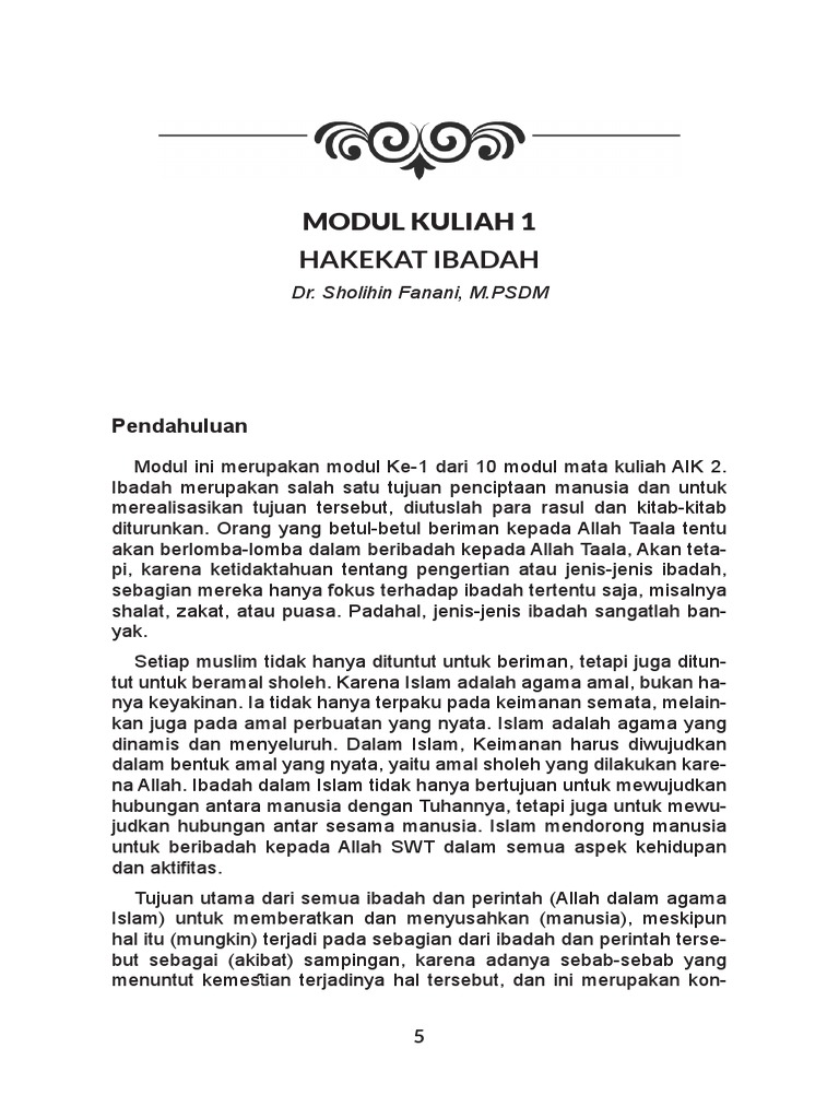 40fe5-Modul Aik 2 - Ibadah - Akhlaq Dan Muamalah - 2 | PDF