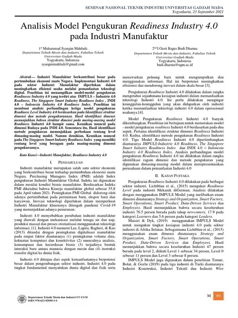 Analisis Model Readiness Industri 4.0 | PDF | Komputer