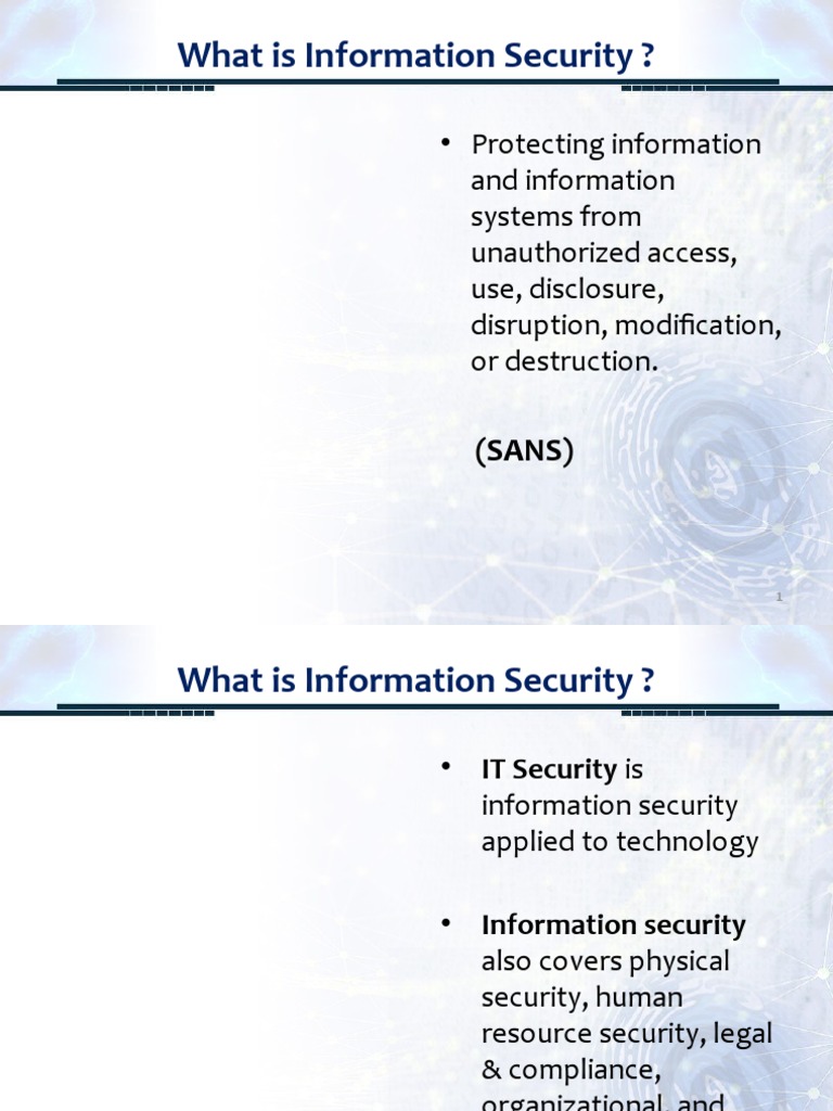 Information Security Transformation-Nahil Mahmood-Lecture 1 | PDF