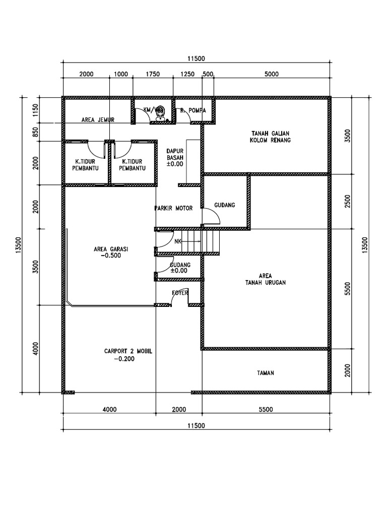 Contoh Denah Basement | PDF