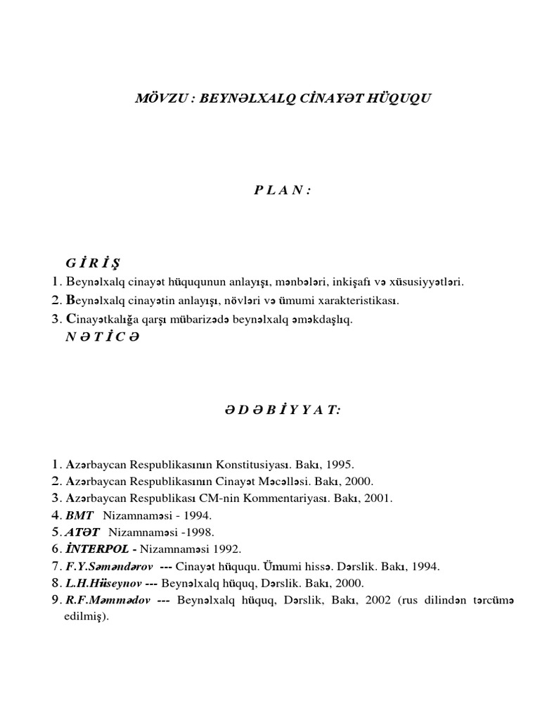149 Movzu 14. Beynelxalq Cinayet Huququ | PDF