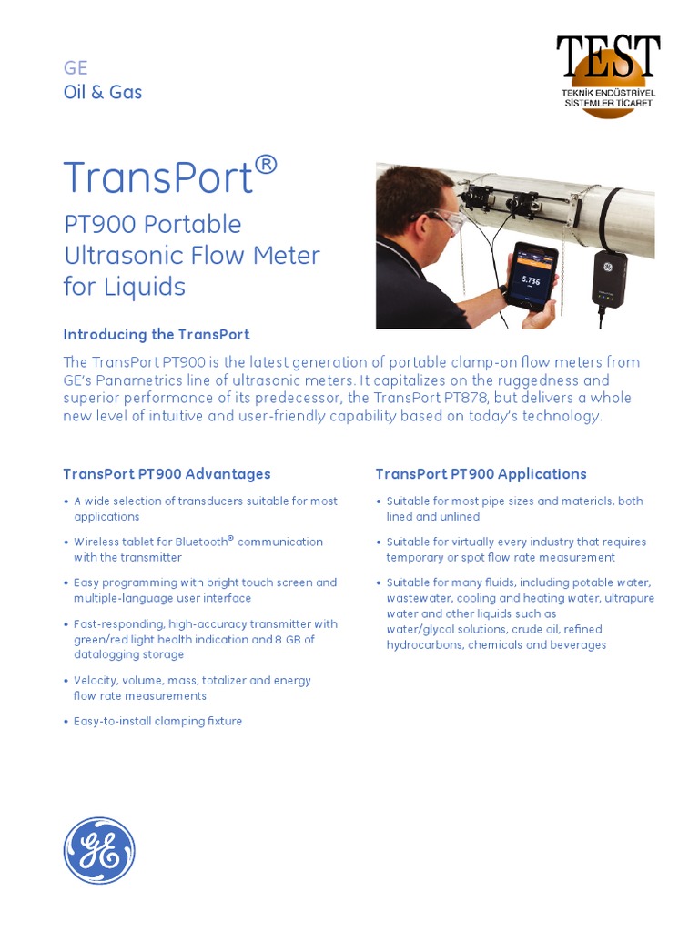 GE Transport PT900 | PDF | Flow Measurement | Tablet Computer