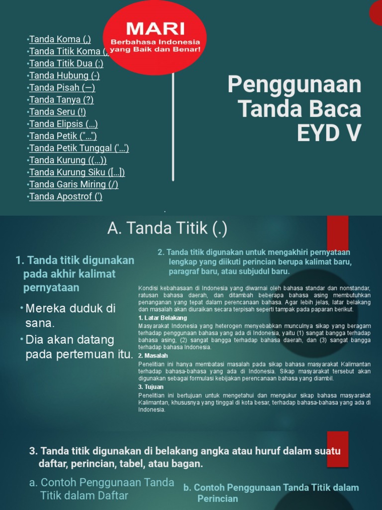 11 05 Penggunaan Tanda Baca EYD V | PDF