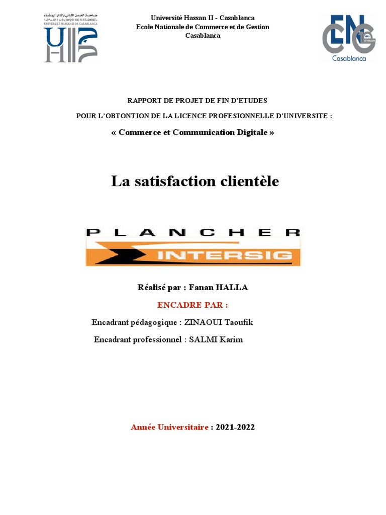 Licence Exemple Pfe | Télécharger gratuitement PDF | Commercialisation | Business