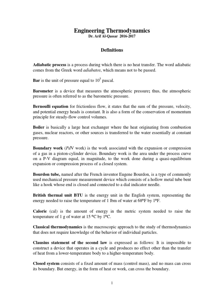 DR Arif Thermodynamics | PDF | Heat | Pascal (Unit)