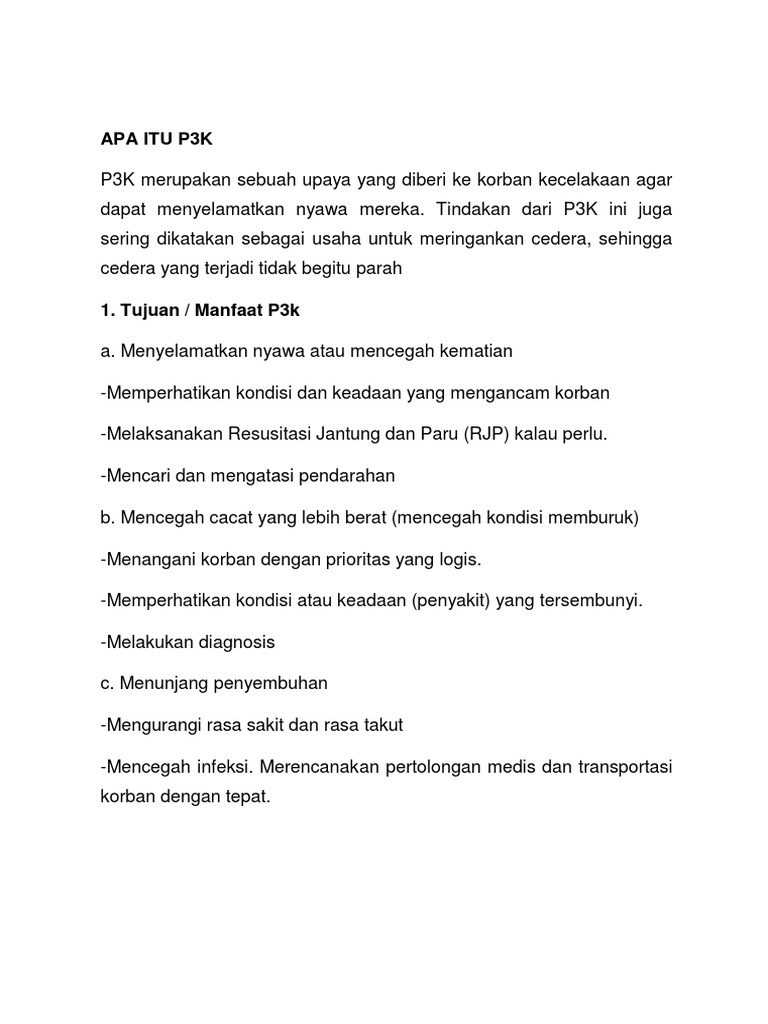 Apa Itu P3K | PDF