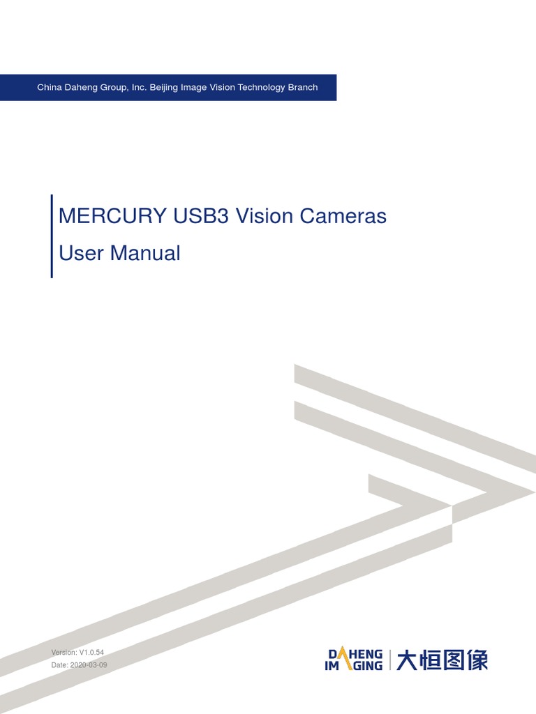 DAHENG MERCYRY USB3.0 Cameras UserManual EN V1.0.54 | PDF ...