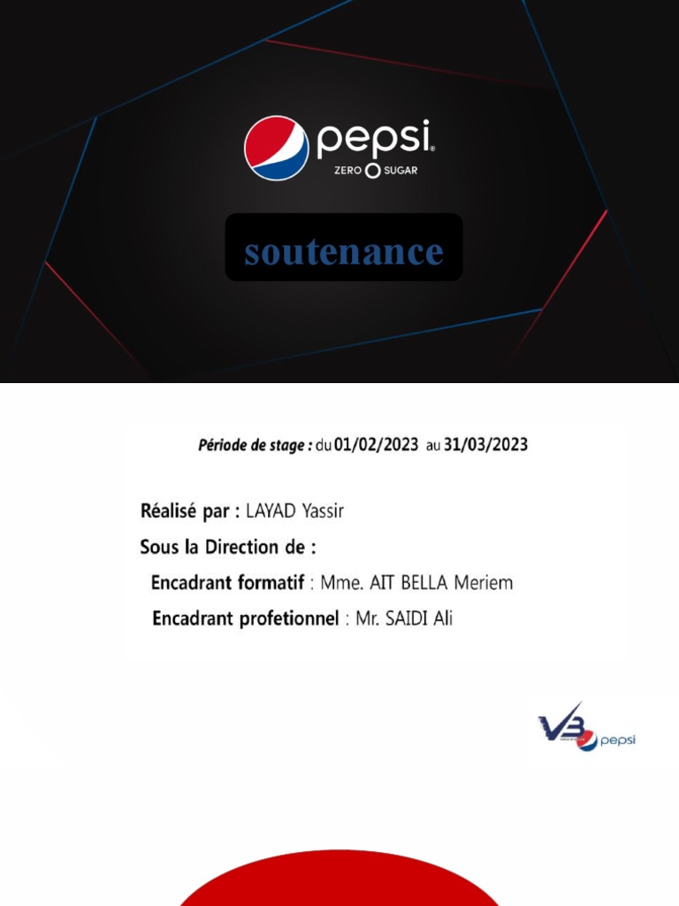 Soutenance PEPSI | PDF | Boisson | Sucre