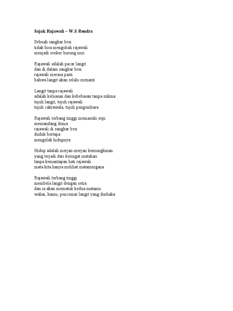 Sajak Rajawali | PDF