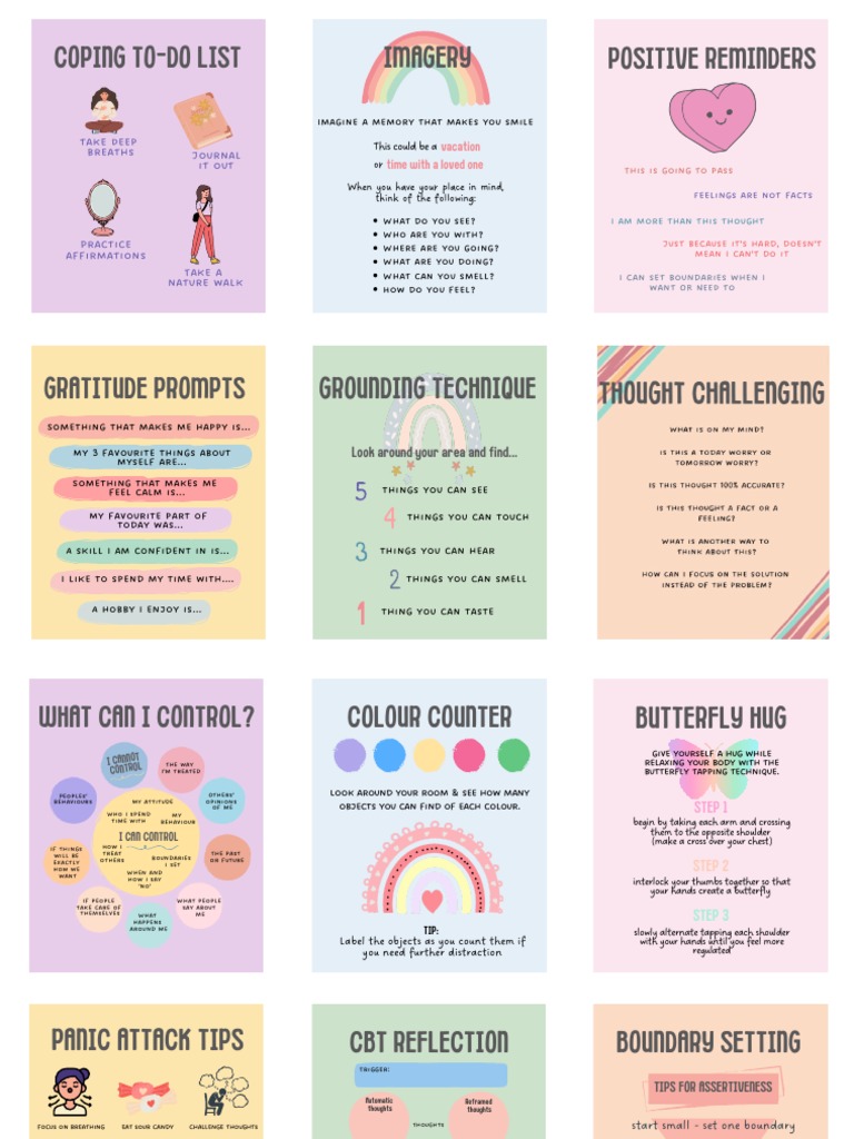 ASM23 DR Morea Coping Skills Cards | PDF | Anxiety | Thought