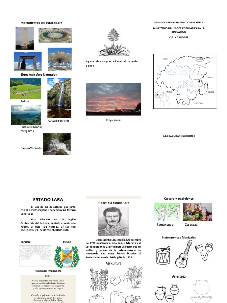 Triptico Del Estado Lara | PDF | América del Sur