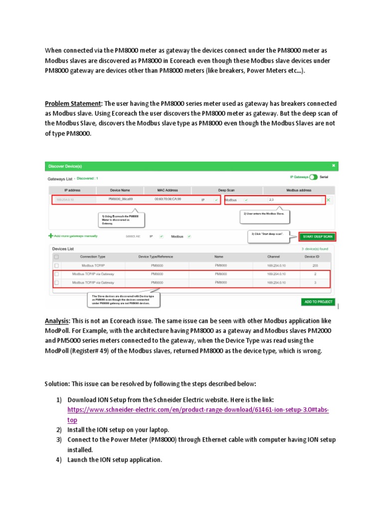 PM8000 Meter As Gateway Discovery | PDF | Gateway (Telecommunications ...