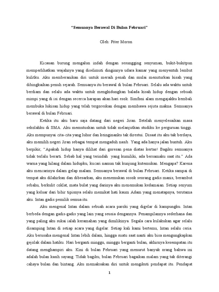 PITER (Semuanya Berawal Di Bulan Februari) | PDF