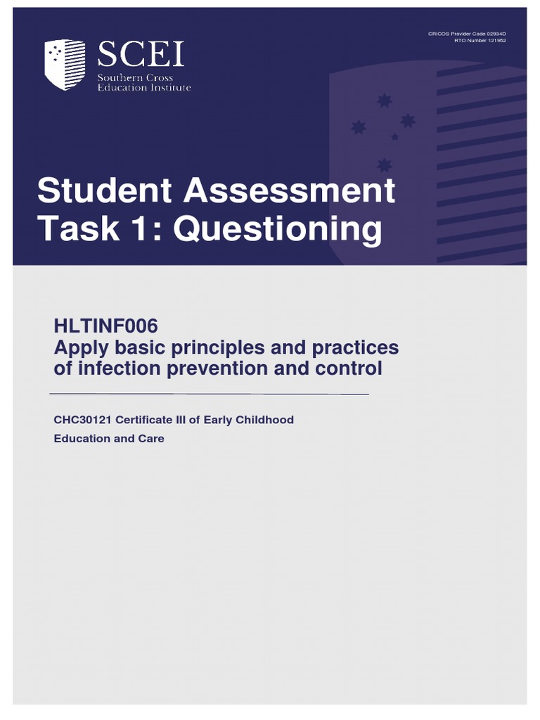 HLTINF006 Infection Control Assessment Guide | PDF | Hygiene | Infection
