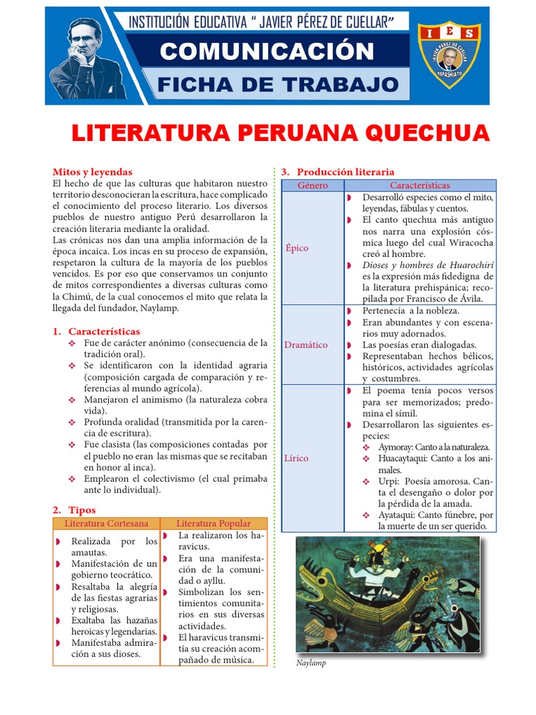 Literatura Quechua Peruana | PDF | Imperio Inca | Perú