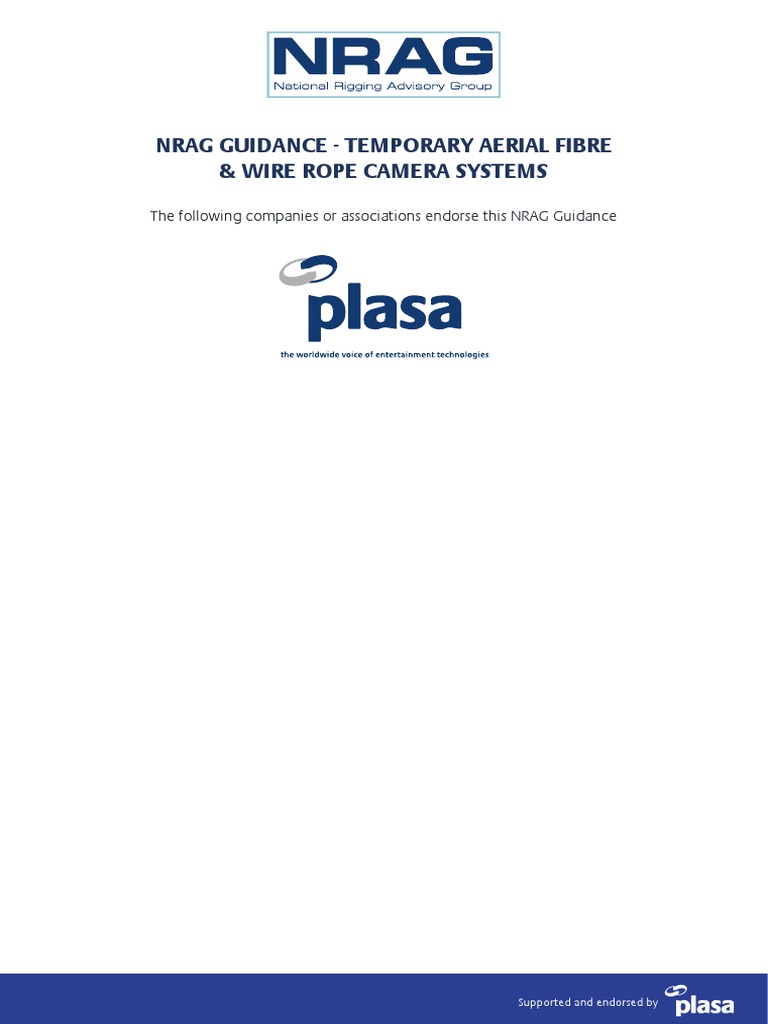 NRAG Guidance Temporary Aerial Fibre Wire Rope Camera Systems | PDF ...