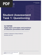 HLTINF006 Infection Control Assessment Guide | PDF | Hygiene | Infection