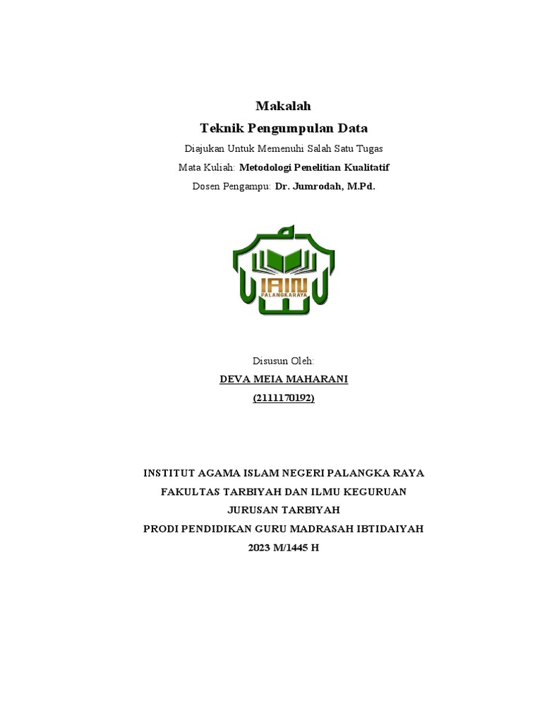 MAKALAH TEKNIK PENGUMPULAN DATA (Deva Meia Maharani) | PDF | Komputer