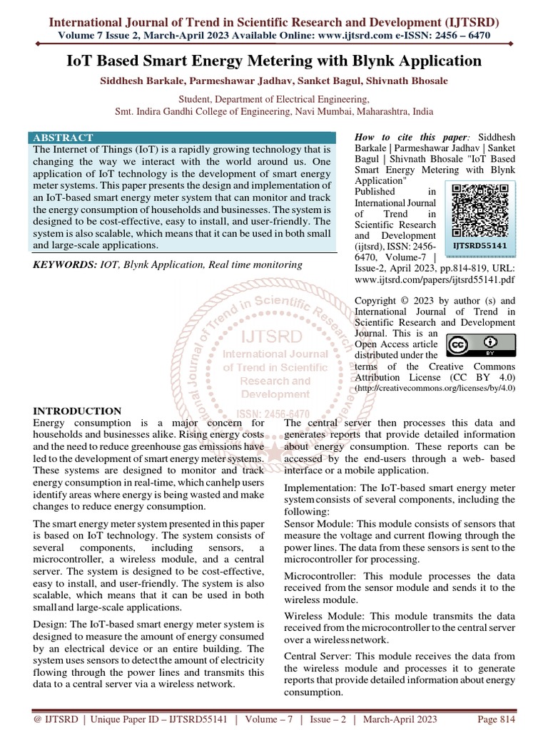 IoT Based Smart Energy Metering With Blynk Application | PDF | Arduino ... IoT Based Smart Energy Metering With Blynk Application | PDF | Arduino ...