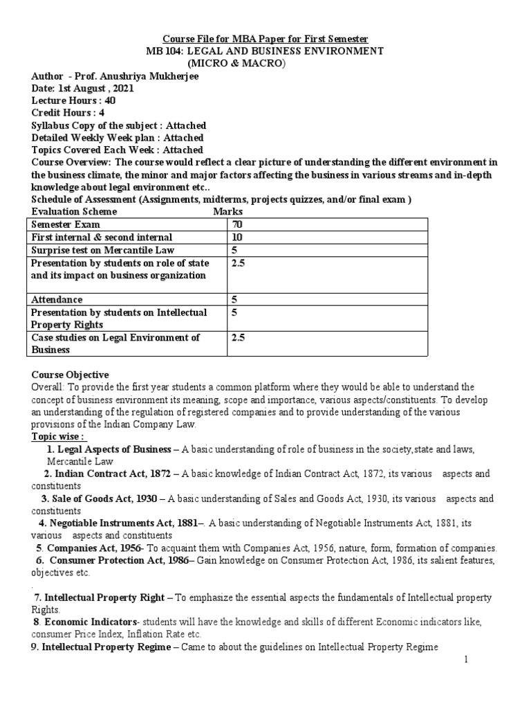 MB 104, Course File | PDF | Business | Economies