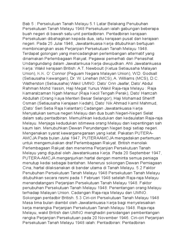 SJ f4 Notes Bab 5 | PDF