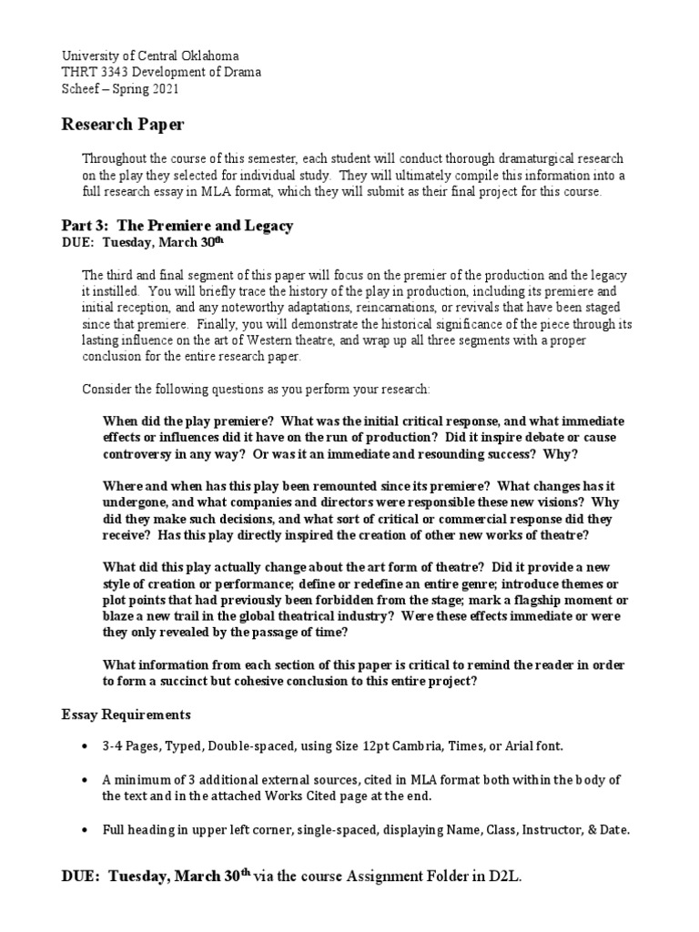 Research Paper Part 3 - Premiere & Legacy | PDF