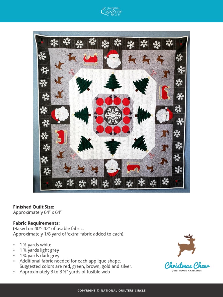 Christmas Cheer Quilt Pattern | PDF | Quilting | Quilt