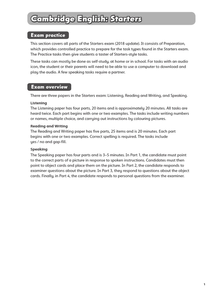 Young Learners' Exam Prep Guide | PDF