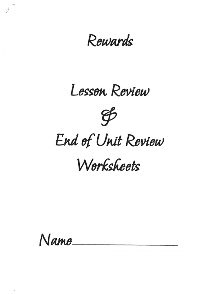 Rewards Student Booklet | PDF