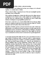 Alumni Homecoming Speech | PDF