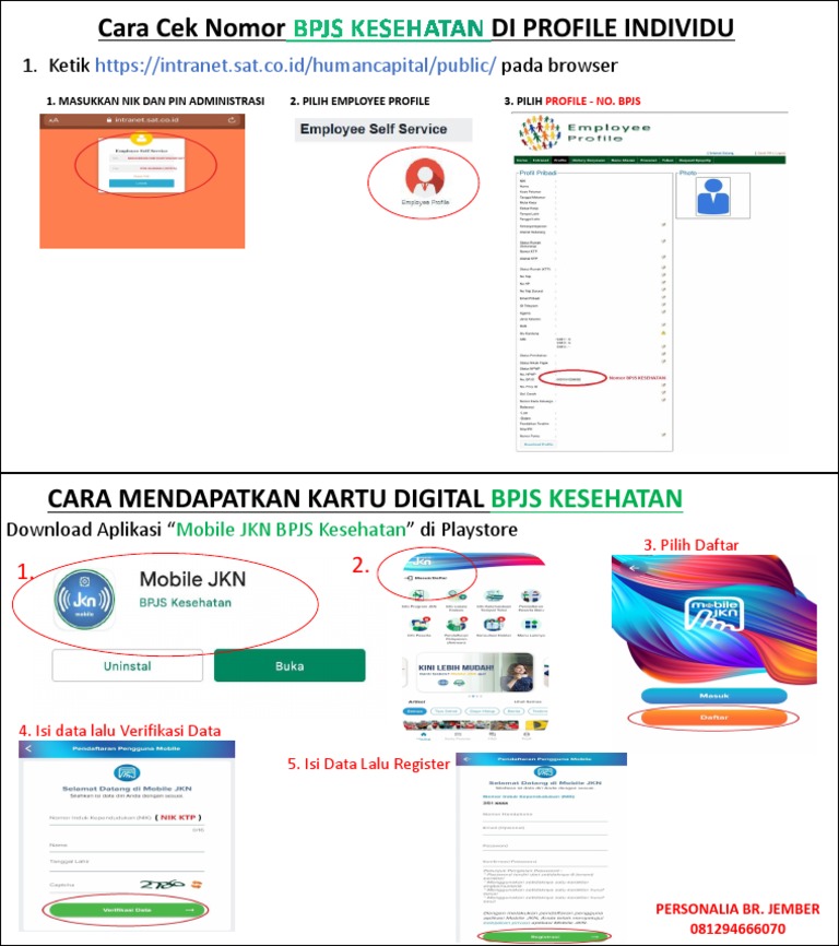 Cara Cek Nomor Bpjs Kesehatan Di Profile Individu New | PDF