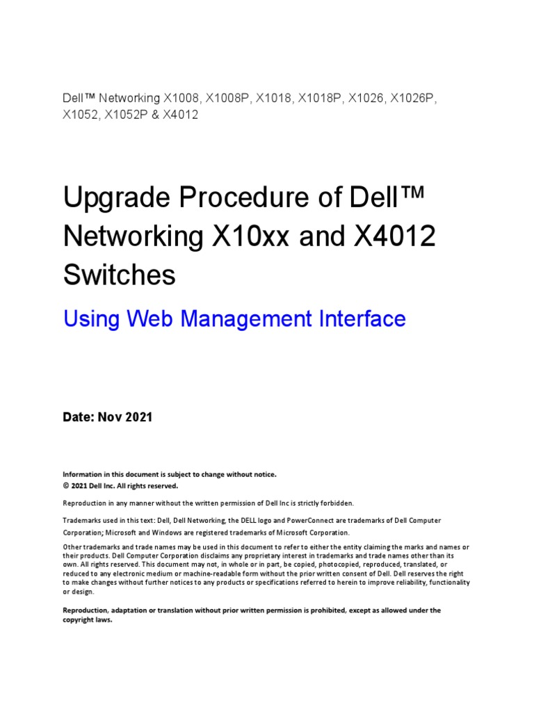 X10xx X4012 GUI Software Upgrade Instructions | PDF | Booting | Ip Address