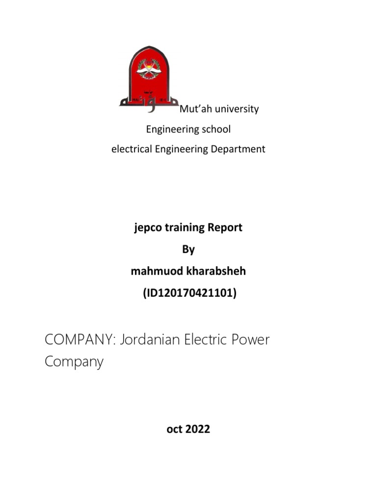 COMPANY: Jordanian Electric Power Company: Mut'ah University ...