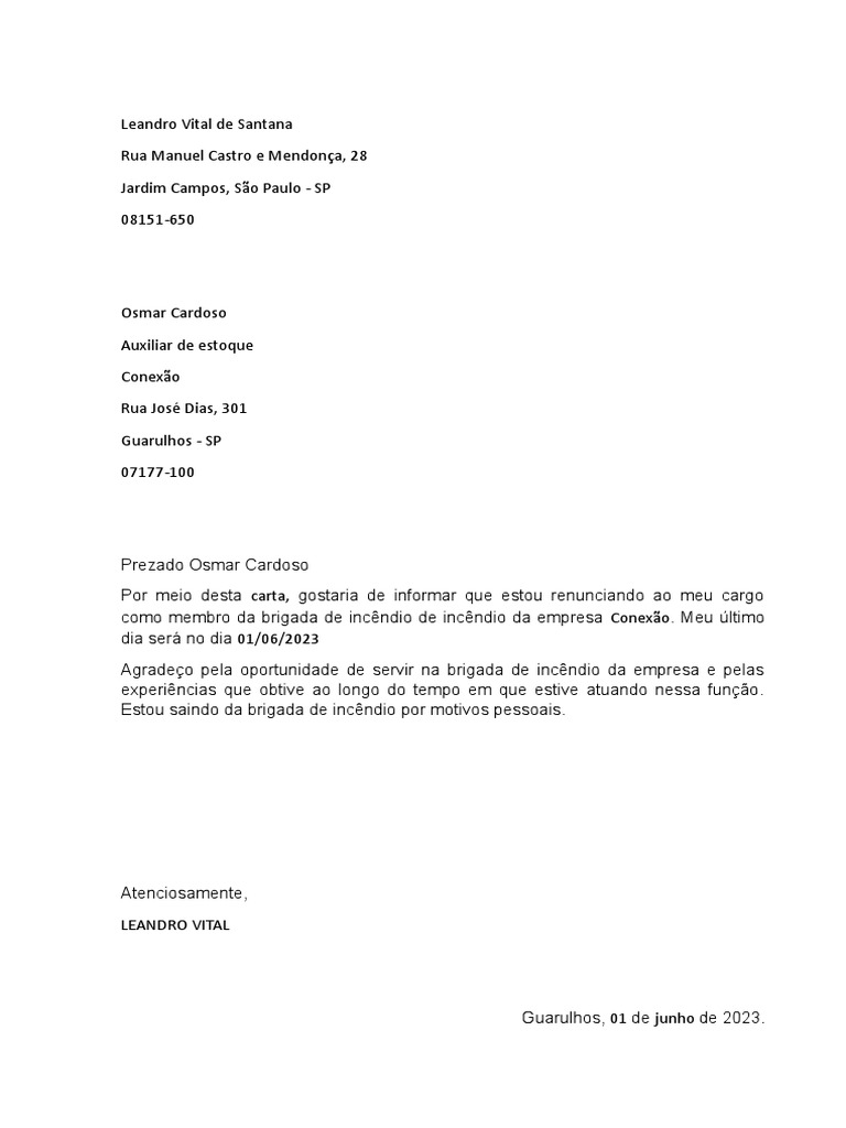 Aprender Sobre 115 Imagem Modelo De Carta De Desligamento Da Empresa