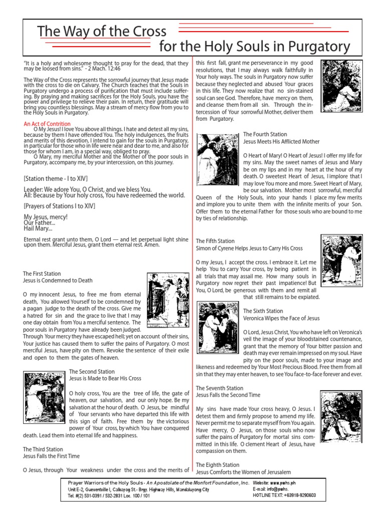 Way of The Cross For The Souls in Purgatory | PDF | Purgatory | Salvation
