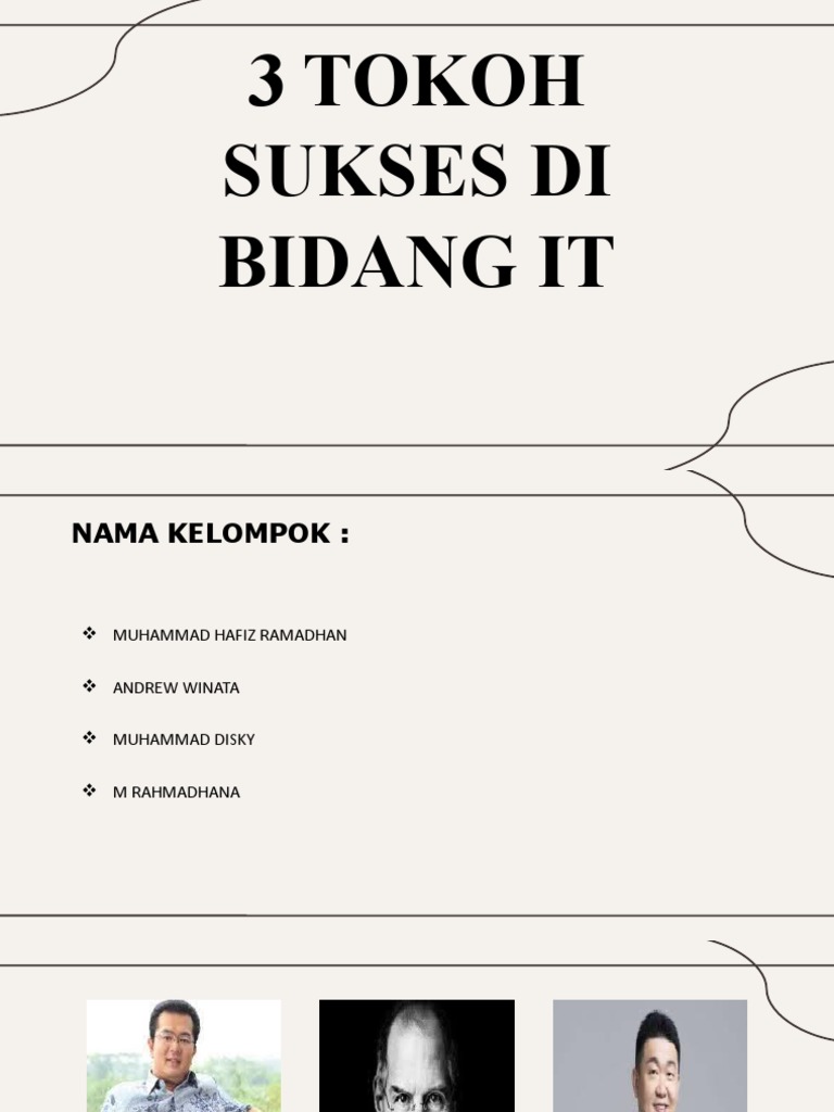 3 Tokoh Sukses Di Bidang It | PDF