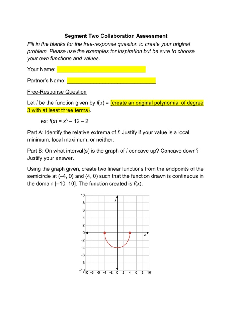 Segment 2 Collaberation Assignment AP Calculus BC | Download Free PDF ...