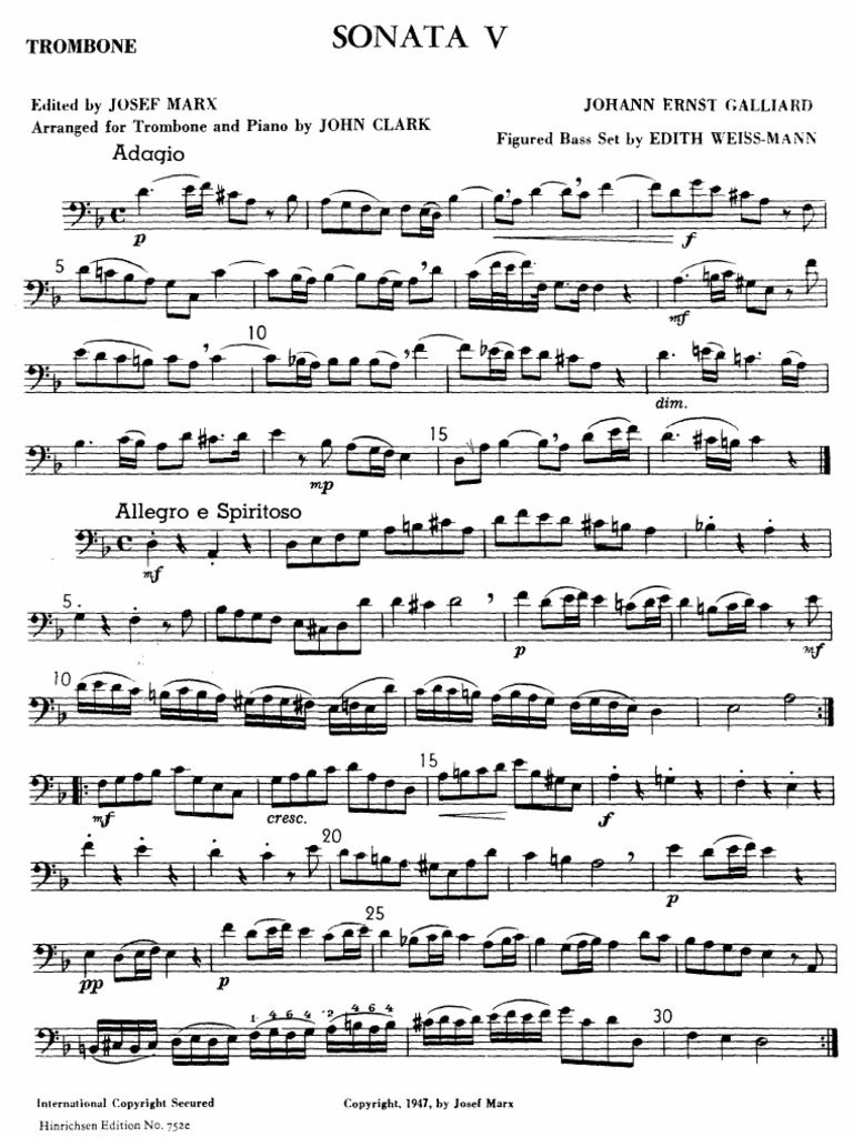 Galliard Sonate NR 5 TRB | PDF