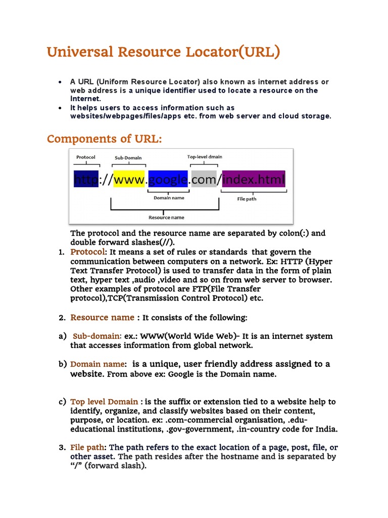 Universal Resource Locator | PDF