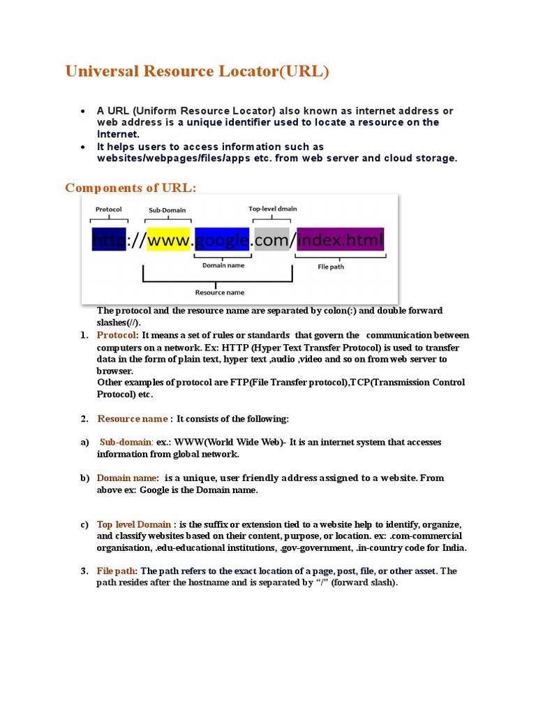 Universal Resource Locator | PDF