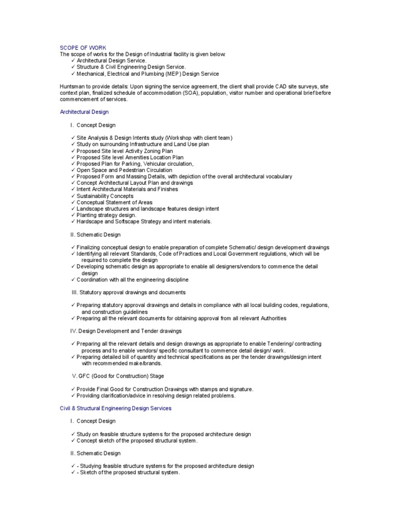 Phase II Scope of Work | PDF | Engineering Design Process | Architect