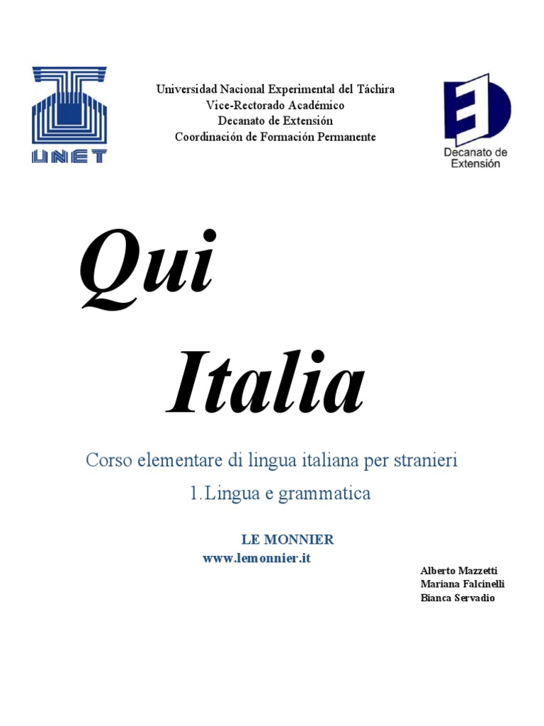 1 Portada de Italiano | PDF