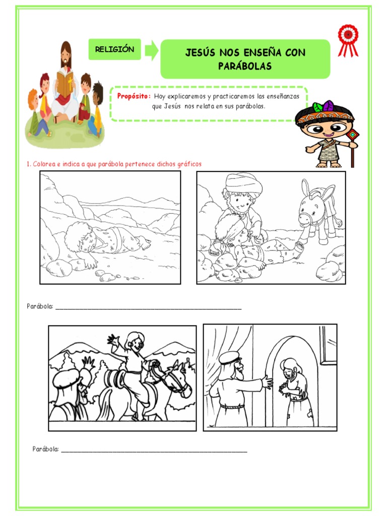 Act - Relig-Jesús Nos Enseña Con Parábolas | PDF | Parábolas de Jesús ...