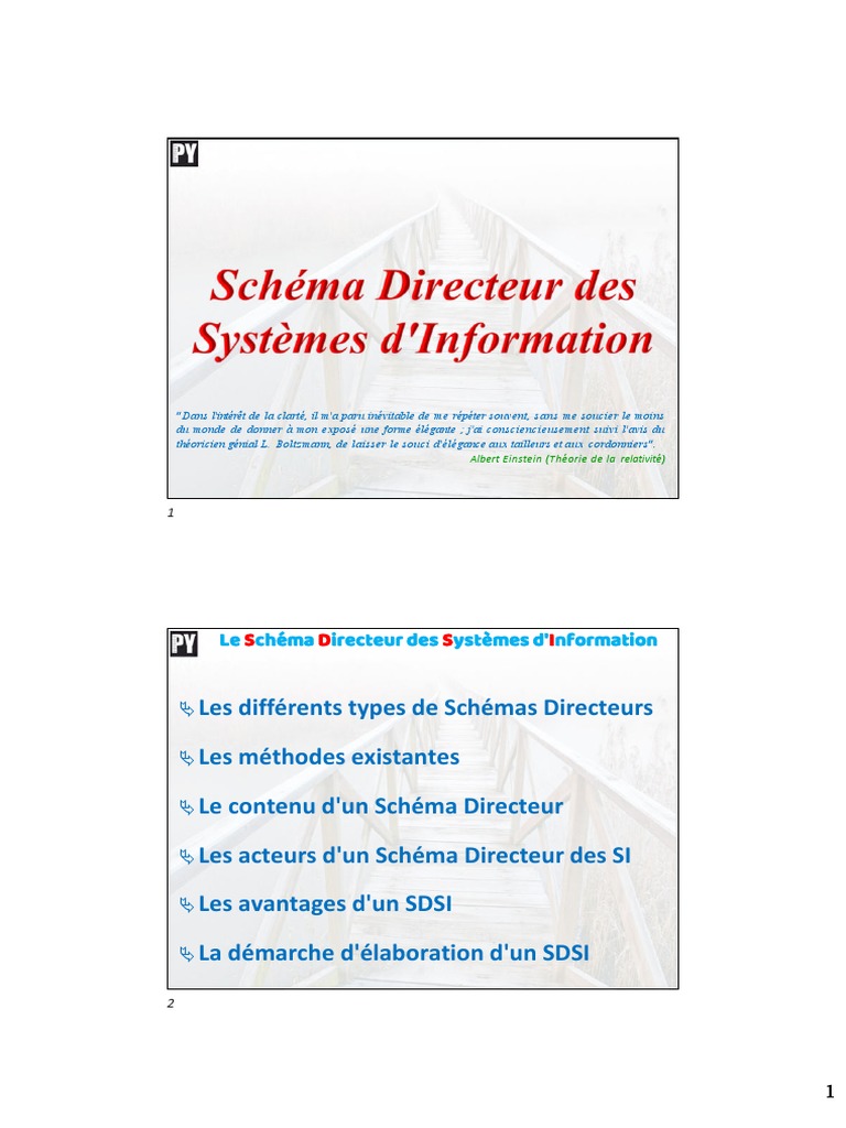 Schéma Directeur des Systèmes d'Information | PDF | Gestion stratégique ...