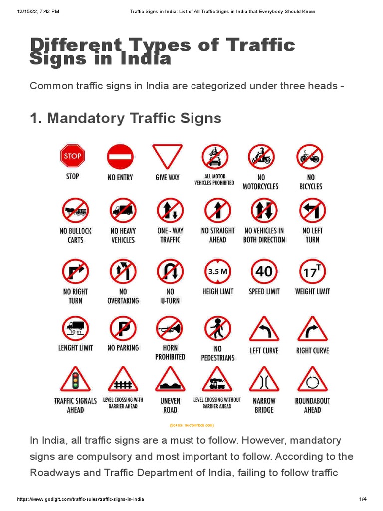 Traffic Signs | PDF | Traffic | Road