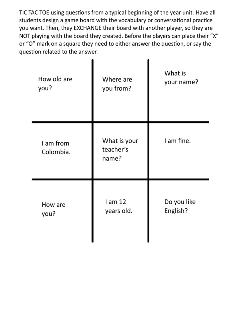 Tic Tac Toe | PDF